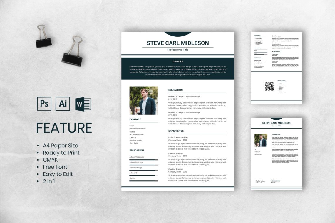 Cv Resume Professional Title UI Creative