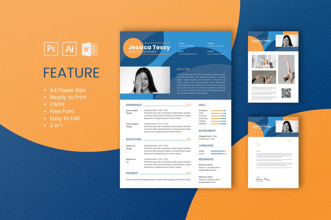 Cv Resume Graphic Designer Profile 2 UI Creative