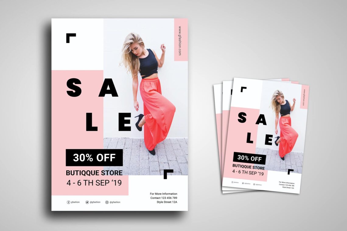 Flyer Template Boutique Store UI Creative