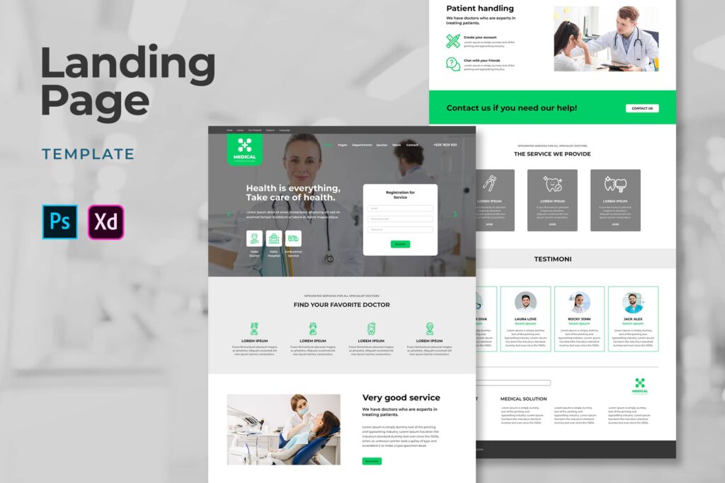 Landing Page Design Templates UI Creative