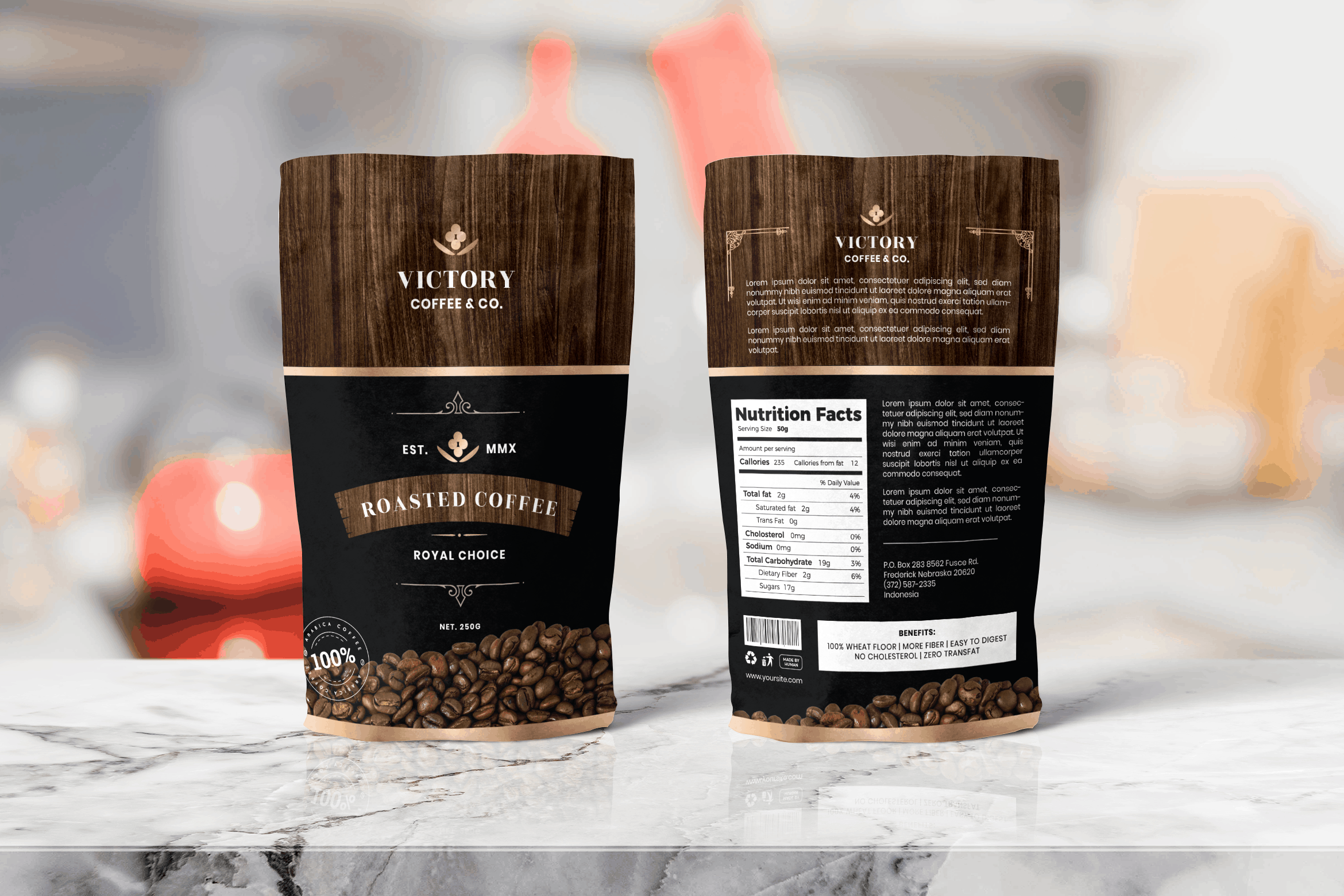 Packaging Template Roasted Coffee UI Creative