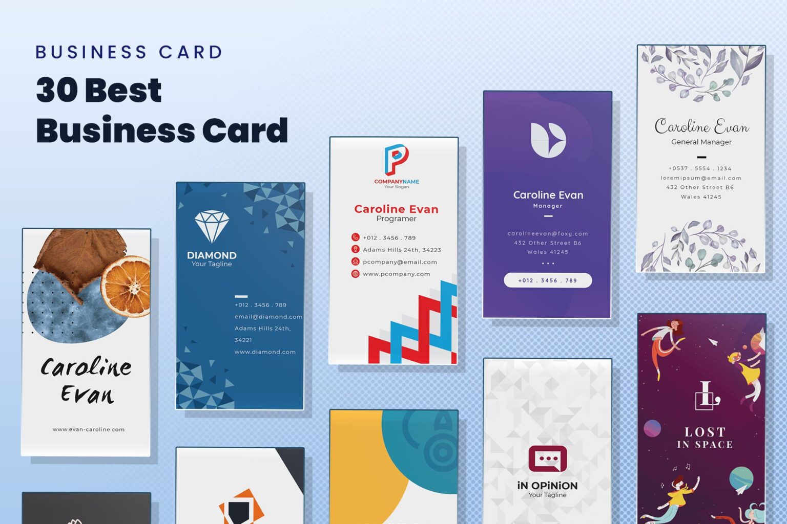 30 Best Simple Business Card - UI Creative