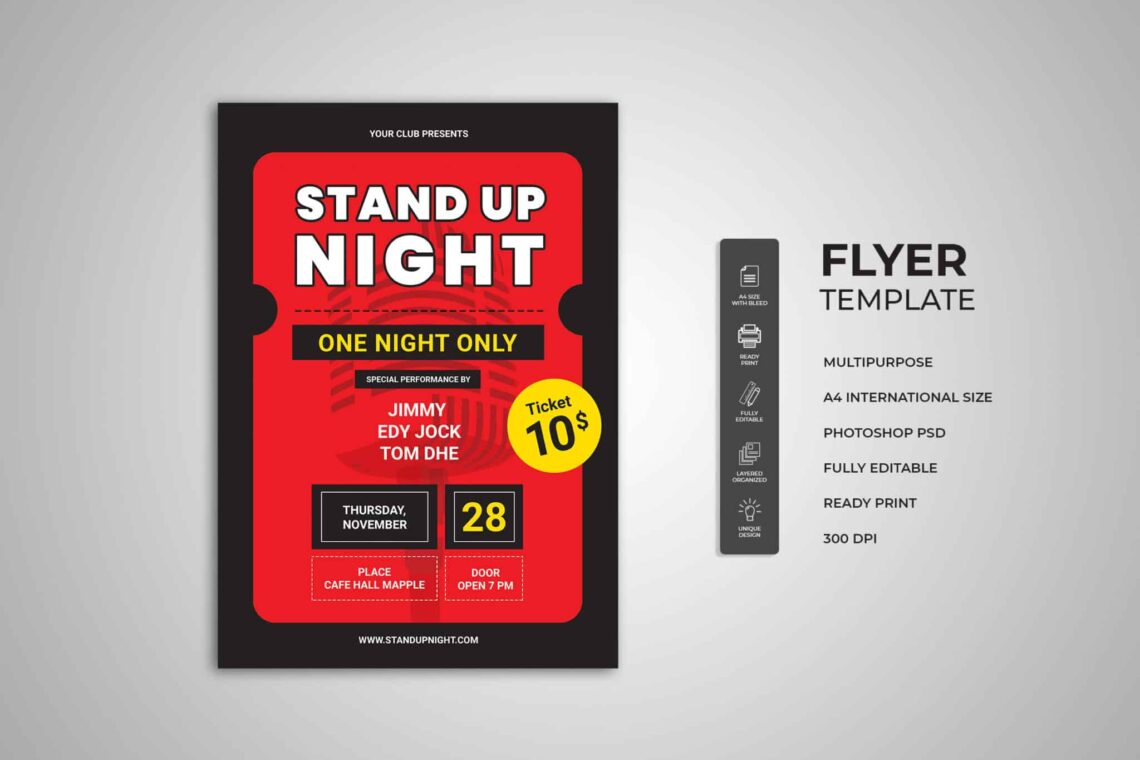 Stand Up Night Flyer - UI Creative