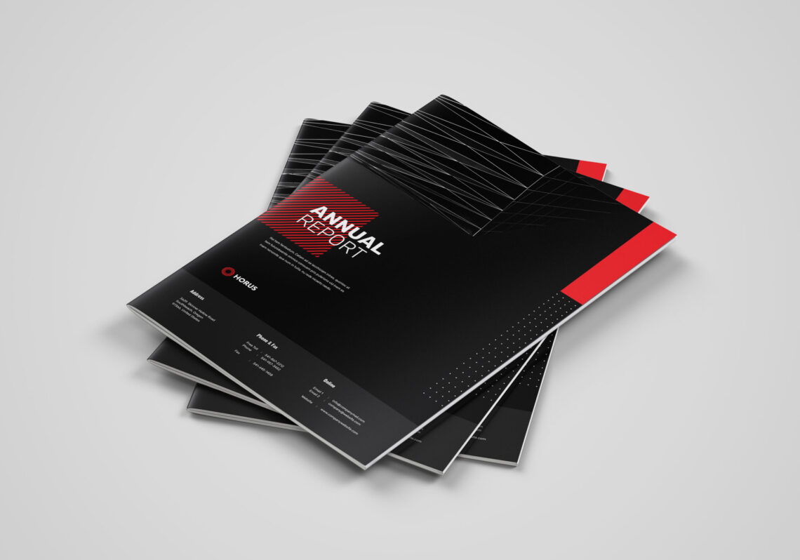 Annual Report Company Dark Light - UI Creative