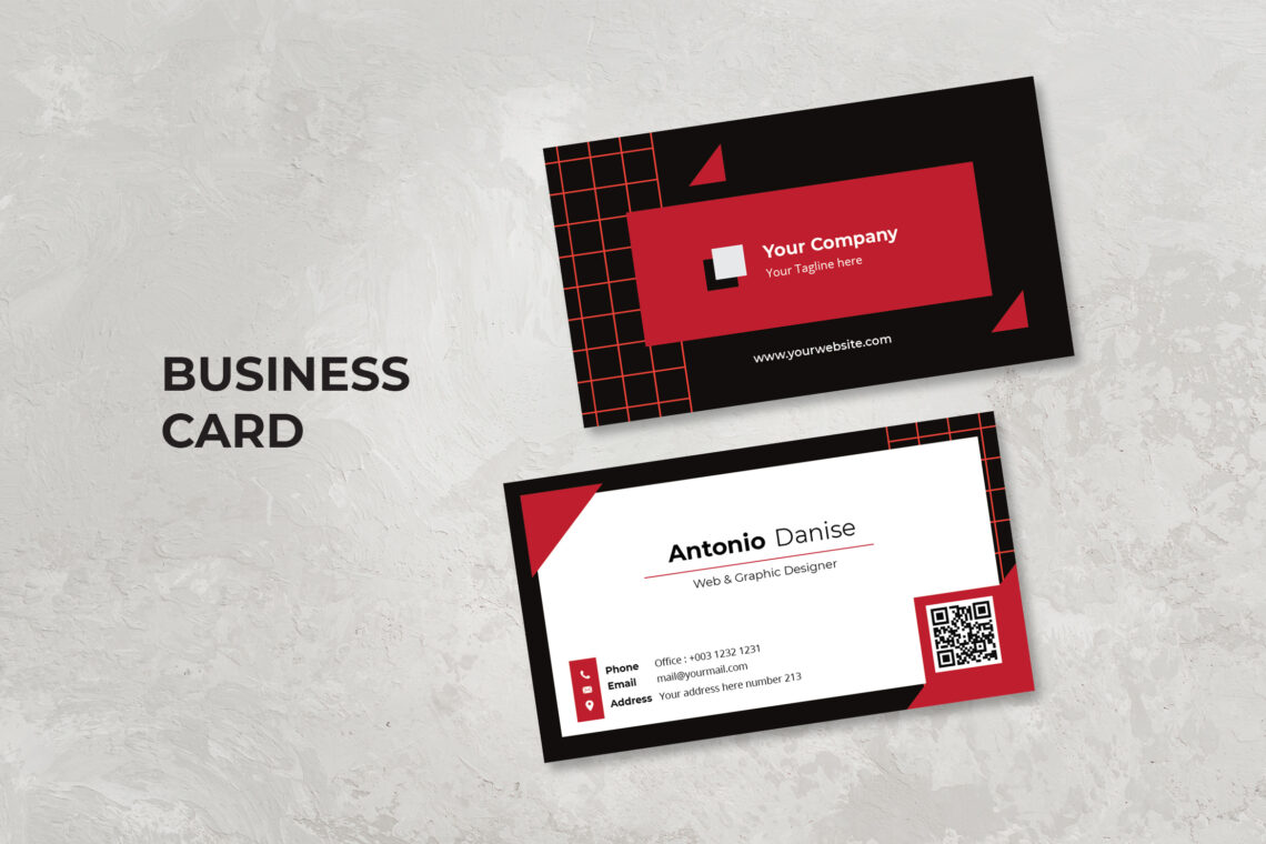 Business Card – Special Red Color - UI Creative