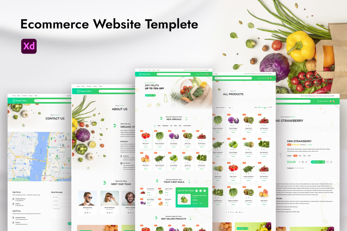 Website Template – Fruit & Vegetable Store - UI Creative