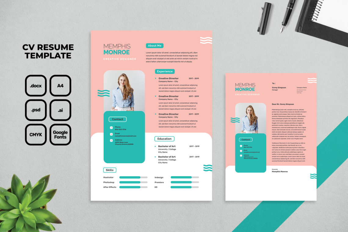 CV Resume – Fresh Pink Design - UI Creative